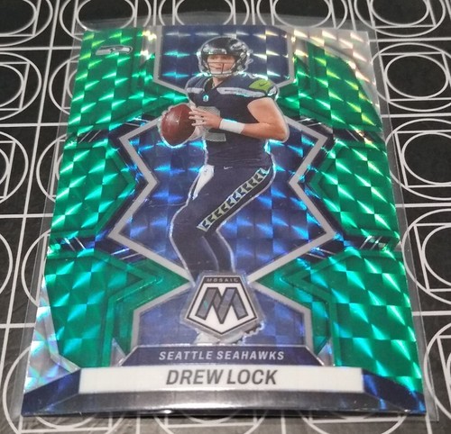DREW LOCK SEATTLE SEAHAWKS 2022 PANINI MOSIAC GREEN MOSAIC PRIZM INSERT ...