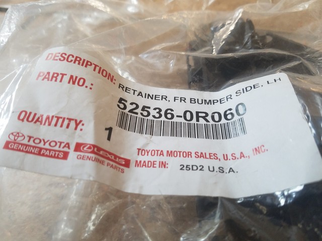 Genuine Toyota Rav4 Side Retainer 52536-0r060 525360R060 for sale ...