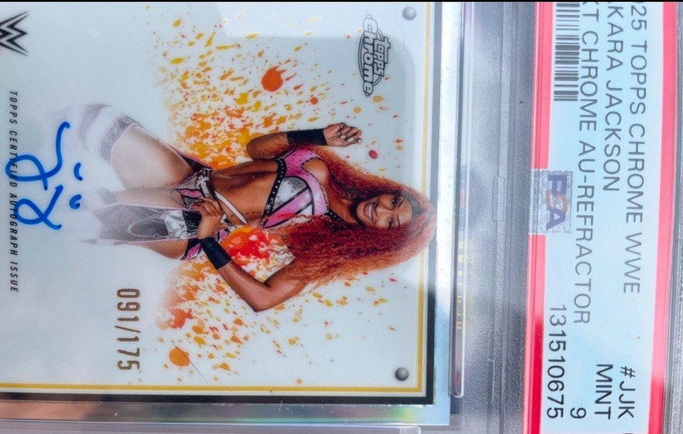2025 Topps Chrome WWE NXT Autographs Jakara Jackson 91/175 Refractor ...