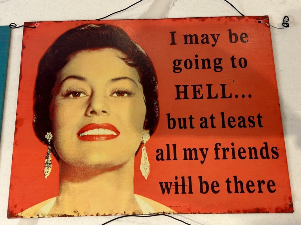 4 metal advertising signs funny memes 25x 19cm | eBay UK