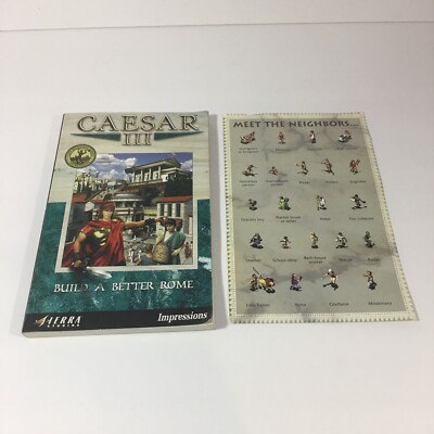 Caesar 3 III Build A Better Rome Sierra Games PC 1998 Windows 95/98 ...