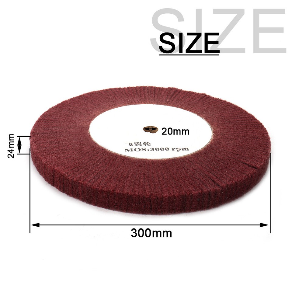 4"~12" Nylon Fiber Polishing Wheel Flap Disc Non-Woven Abrasive Wheel ...