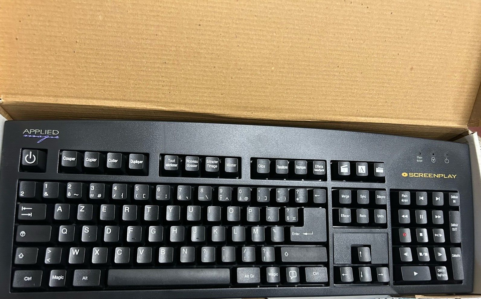 Black French European Europe AZERTY keyboard Ps/2 or USB NEW in BOX ...