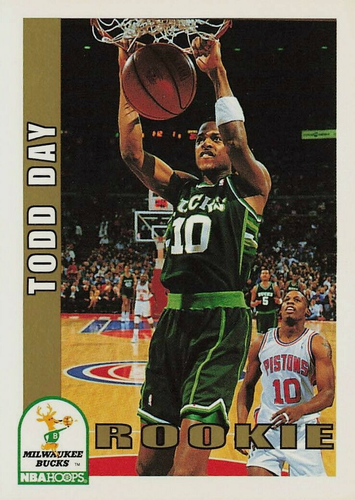 1992-93 Hoops Milwaukee Bucks Basketball Card #416 Todd Day Rookie | eBay