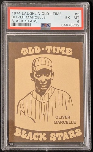 💥 Oliver Ghost Marcelle 1974 Laughlin Old Time Black Stars #3 PSA 6 EX ...