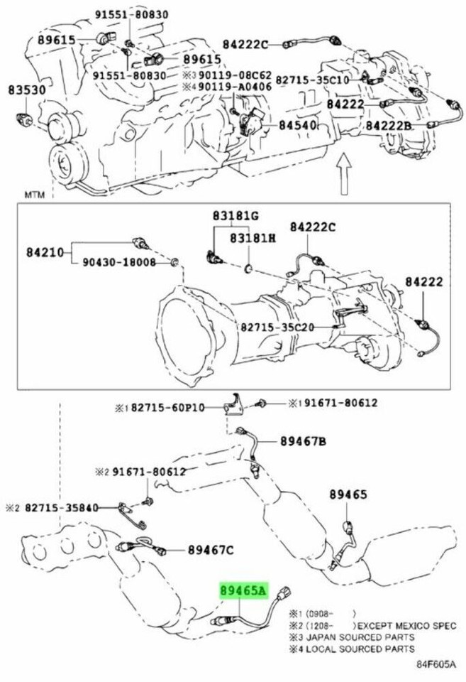FACTORY GENUINE TOYOTA 05-08 FJ CRUISER 4RUNNER V6 OXYGEN SENSOR ...