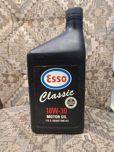 VINTAGE ESSO CLASSIC 10W 30 MOTOR OIL UNOPENED AND RARE COLLECTIBLE! | eBay