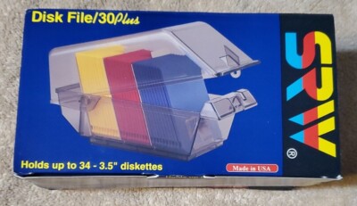 SRW DISK FILE 30 PLUS HOLDS UP TO 34 3.5 DISKETTES. BOX CASE OPEN BOX ...