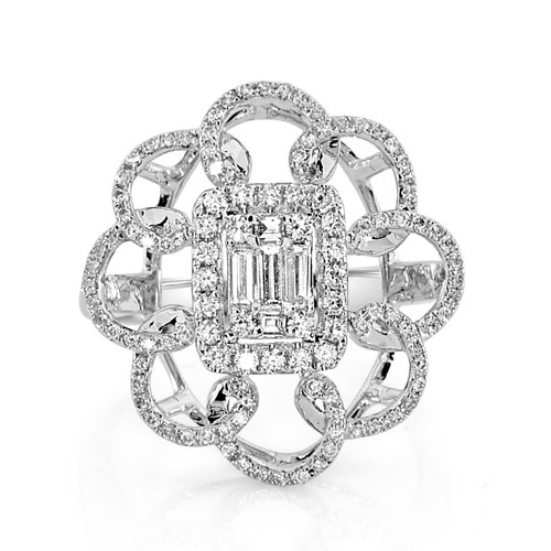 Wow Fine 0.93ct a Diamonds Wedding Engagement Ring 18K All Natural G ...