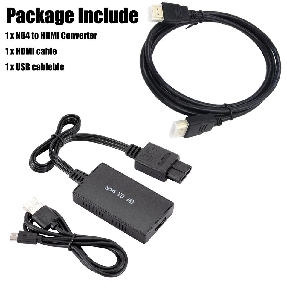 N64 To HDMI Adapter Converter HD Cable For Nintendo Gamecube For Super ...
