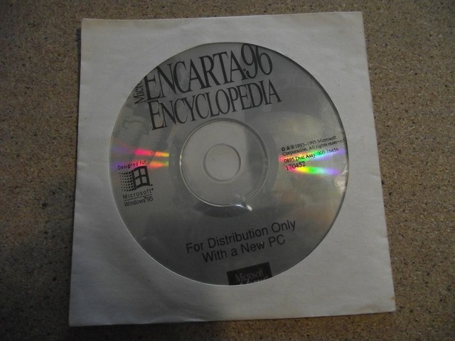 Microsoft Home Encarta 96 Encyclopedia for Windows 95 PC for sale ...