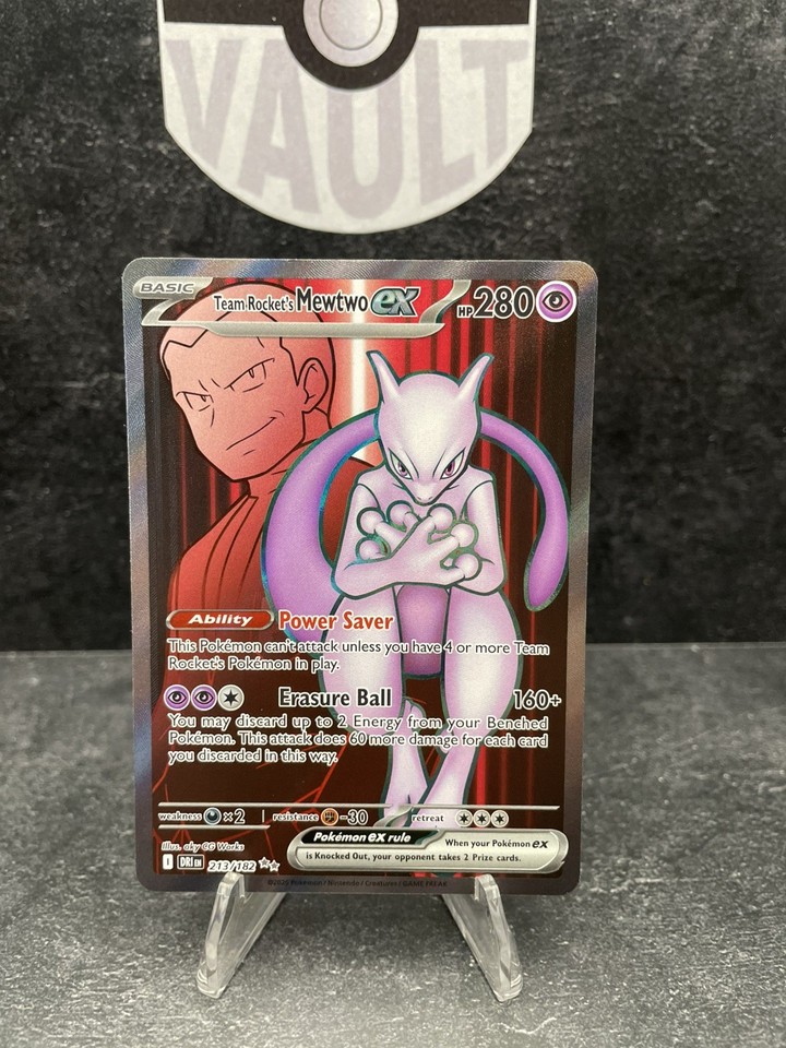 Pokémon TCG Team Rocket's Mewtwo EX 213/182 Destined Rivals | eBay UK