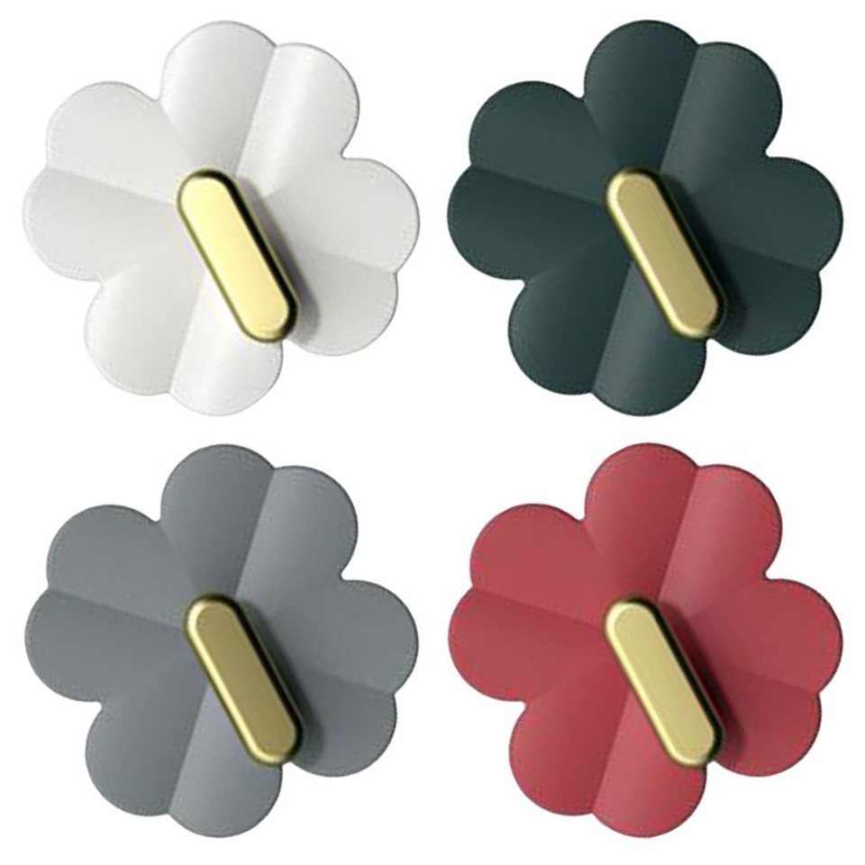 4Pcs Adhesive Wall Hooks Multi-use Plastic Hooks Kitchen Bathroom Wall ...