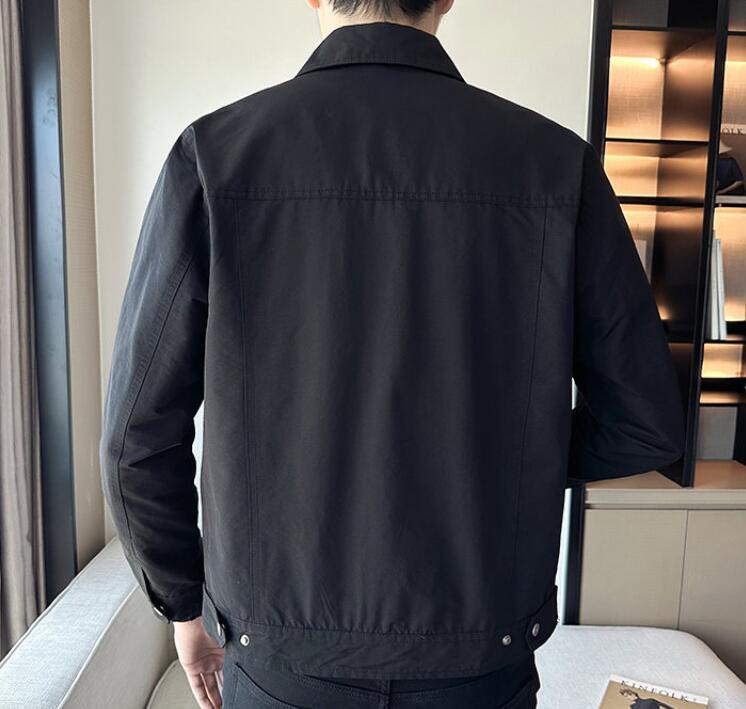 Men's Autumn Fashion Lapel Long Sleeve Loose Jackets Multi-pocket Cargo ...