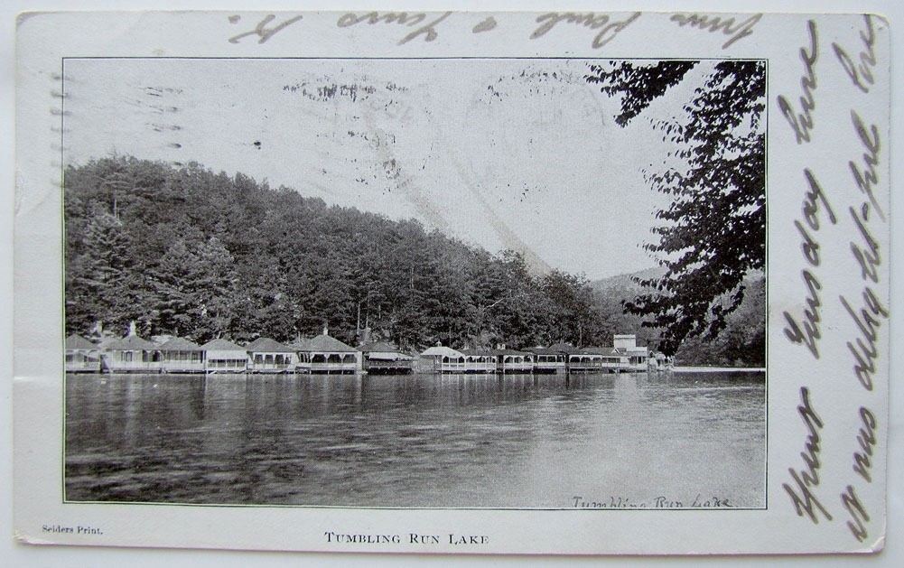 VINTAGE 1905 POSTCARD TUMBLING RUN LAKE SOUVENIR VIEWS OF POTTSVILLE PA ...