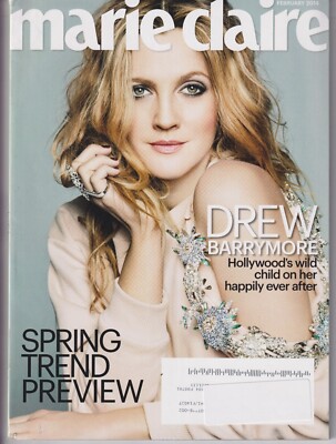 Marie Claire February 2014 Drew Barrymore Spring Trend Preview ...