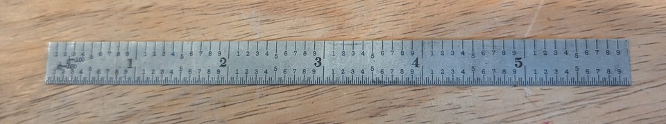 Vintage L.S. Starrett 6 Inch Scale Ruler No. C303R Tempered 🇺🇸 C 303 R ...
