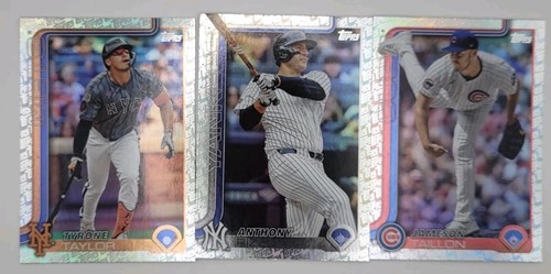 2025 Topps Series 1 Topps Foil Pattern Parallel 3 Card Lot Rizzo ...