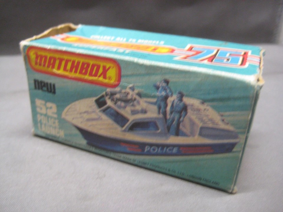 MATCHBOX/LESNEY No.52, Police Launch NEW IN Box 1970'S | eBay