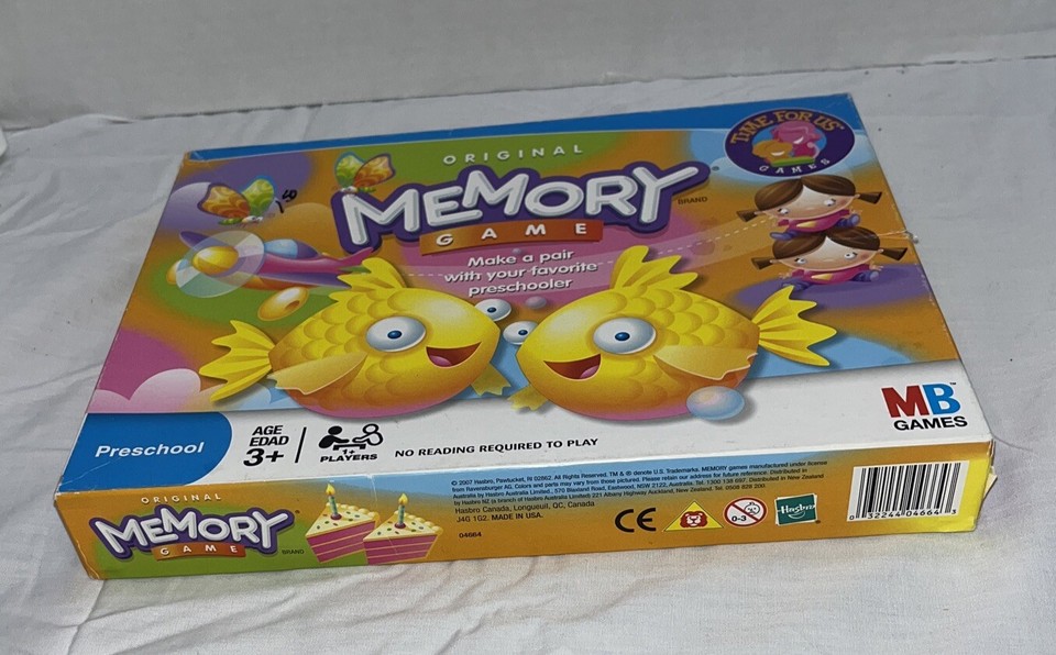 New MB Milton Bradley Hasbro Original Memory Game Preschool 3+ 2007 | eBay