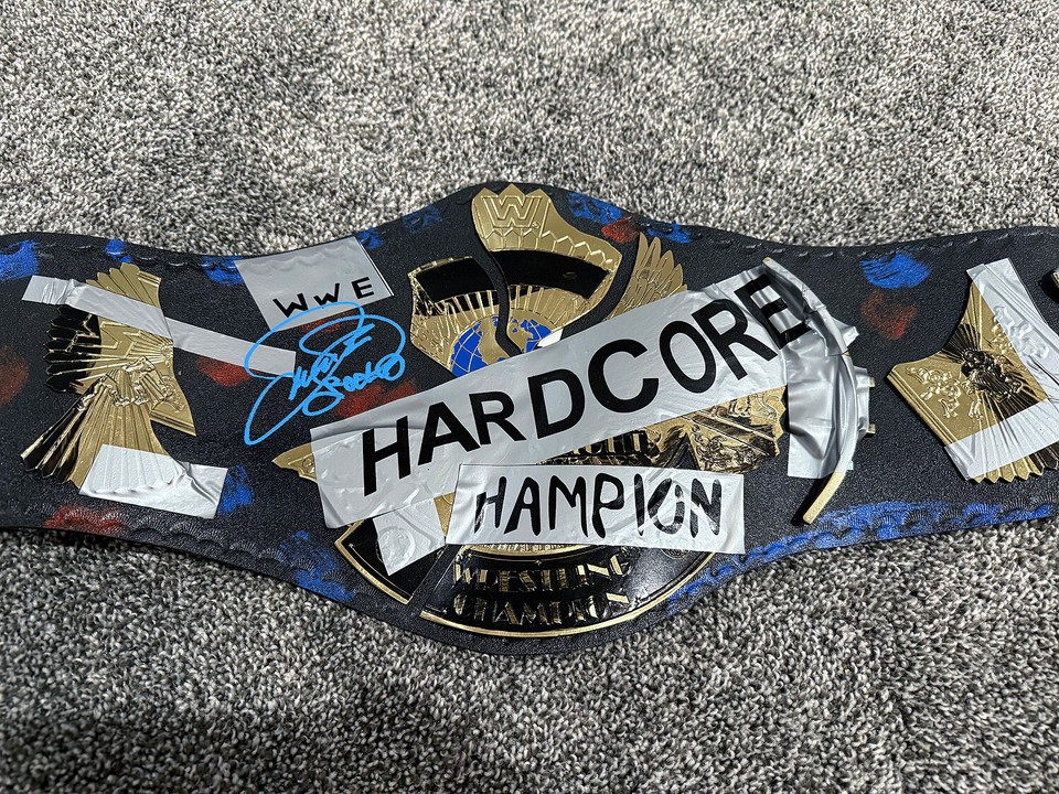 MICK FOLEY MANKIND Autograph SIGNED WWE WWF HARDCORE Title Belt PSA COA ...