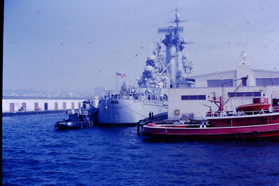 Original slide photo 1965 USS Chicago (CA 136) San Diego Tug Boat | eBay