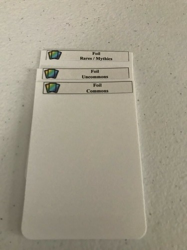 CUSTOM MAGIC THE GATHERING LABELS / CARD DIVIDERS FOR ANY SET! COLORED ...