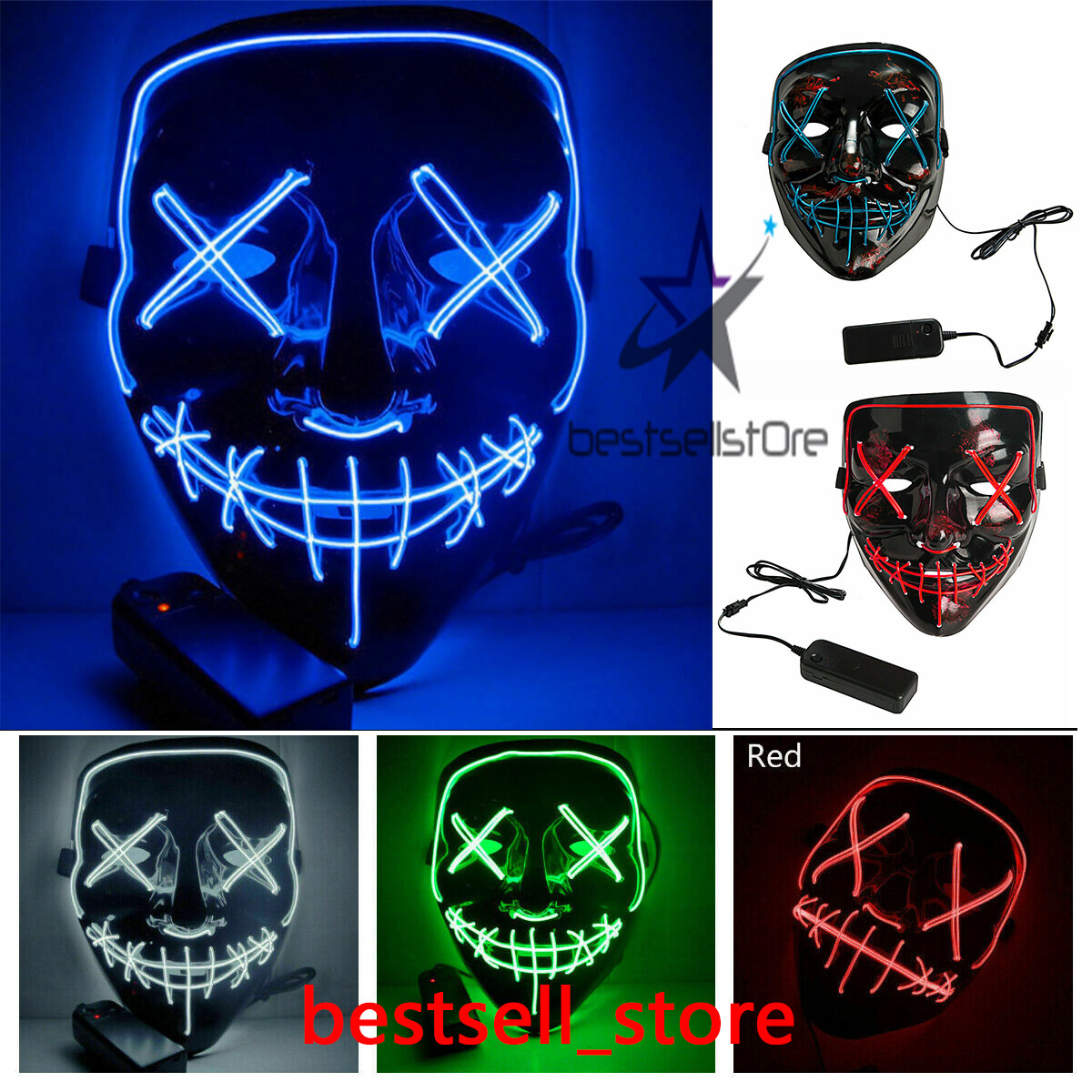 Scary Beaded Rave Masks
