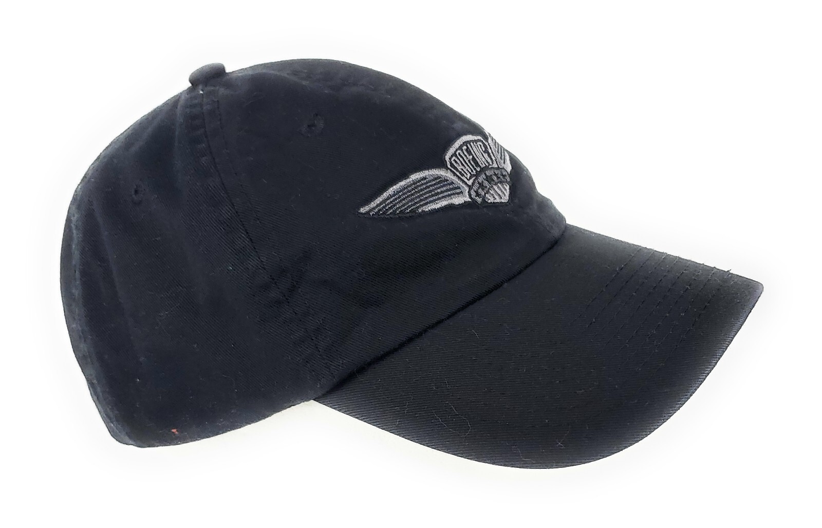 Official Boeing Brand Fitted Hat Cap Baseball Black - Gem