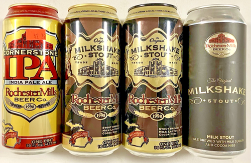 Rochester Mills Cornerstone or Milkshake Stout 16oz empyBeer can ...