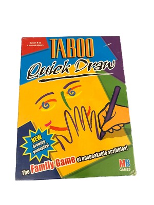 NEW Sealed Taboo Quick Draw Word Guessing Game Drawing Clues 2004 ...