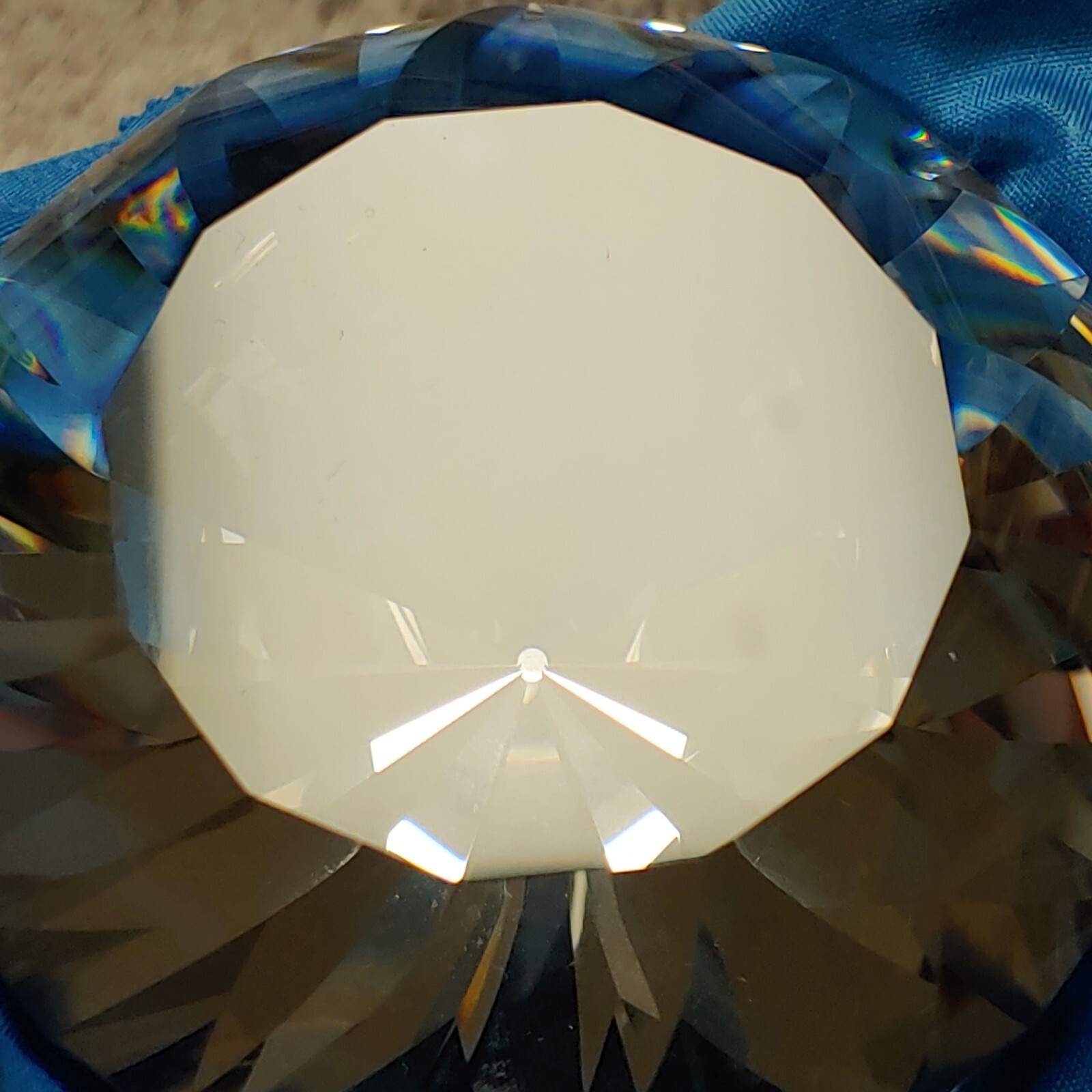 Swarovski Crystal Large 80mm Chaton Paperweight Diamond 238167 swirled ...