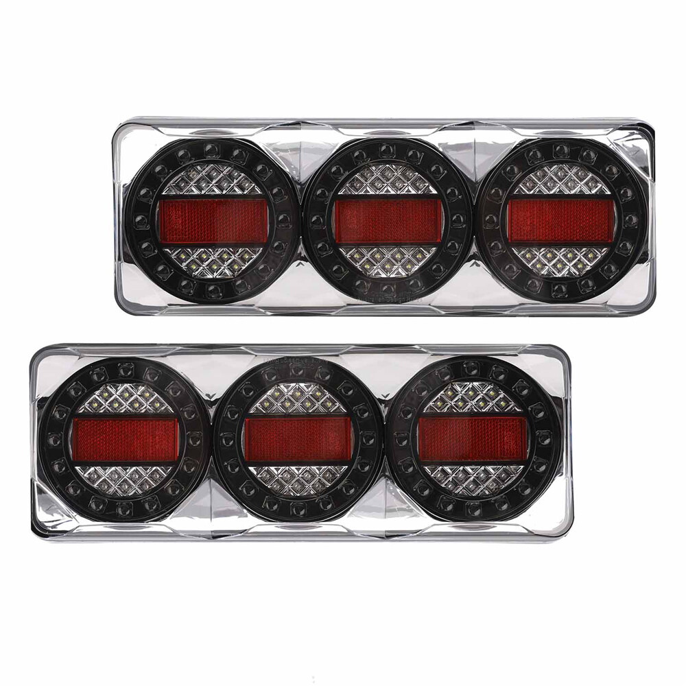 12V LED TAIL LIGHTS 3 COMBINATION SUIT TRAILER TRUCK CANOPY CARAVAN UTE ...