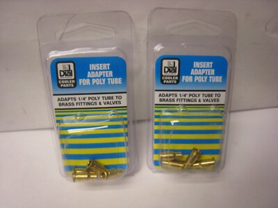 2 packs Dial Adapter 1/4 " Box/4 Tube connects 1/4" poly tubing to Comp ...