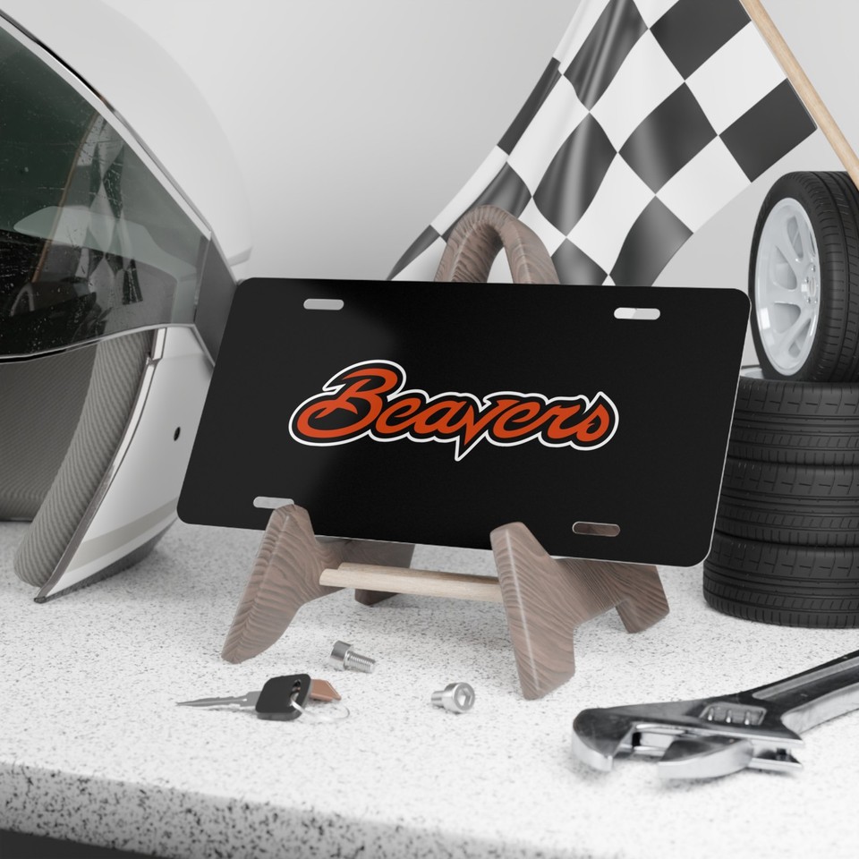 Oregon State Beavers Logo Front License Plate Tag Vanity Style Metal ...