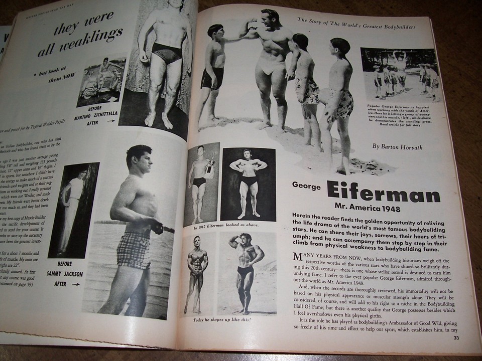 October, 1956 ~ Muscle Builder ~ 1948 Mr. America George Eiferman | eBay