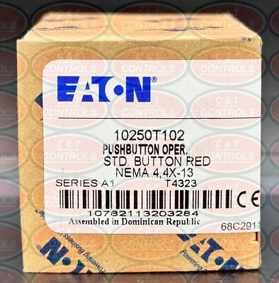 Eaton 10250T102 30.5MM Momentary Red Pushbutton New In Box USA Stock | eBay