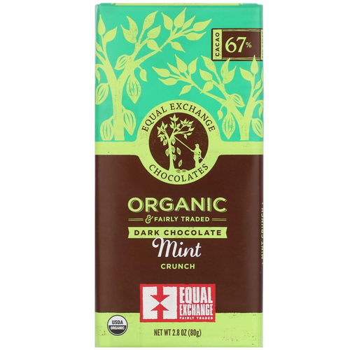 Equal Exchange Organic Dark Chocolate Mint Crunch 2.8 oz (80 g) for sale online | eBay