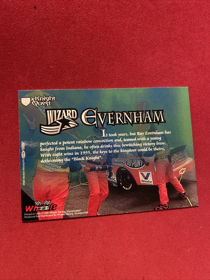 1996 Wheels Knight Quest Armor Ray Evernham #40 card | eBay