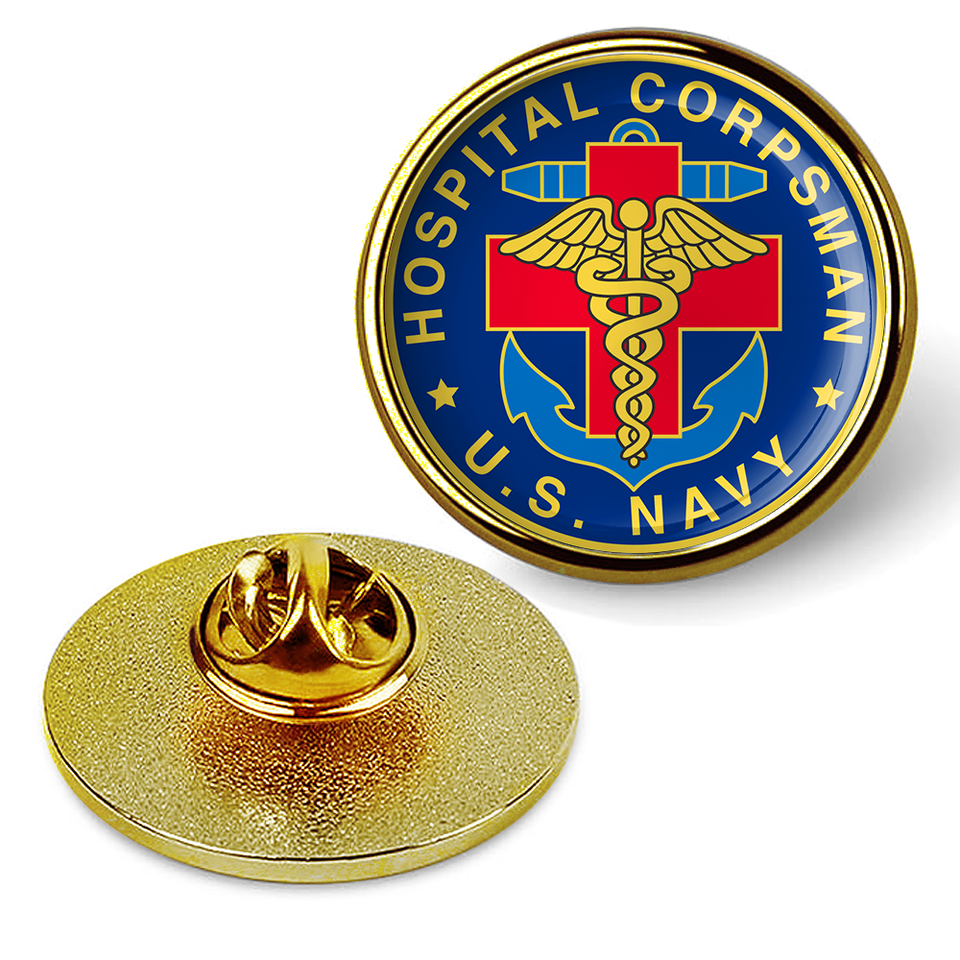 Navy Hospital Corpsman Tie Tac, Hat Pin Badge, Military Emblem Lapel ...