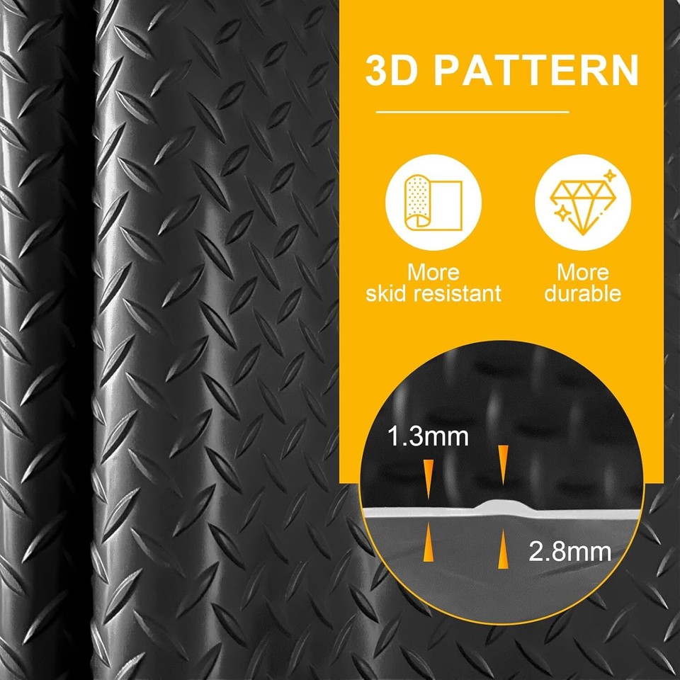 Garage Flooring Tiles Floor Mat Rolls Non-Slip Trailer PVC Protect ...