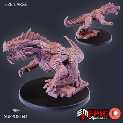 Red Guard Drake Dragon D Epic Miniatures RPG D&D Pathfinder 3D Print | eBay