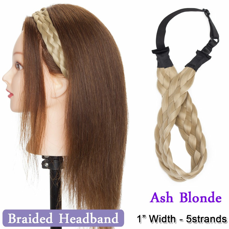 Real Thick as Human Hair Band Braided Plaited Chunky Braids Headband ...