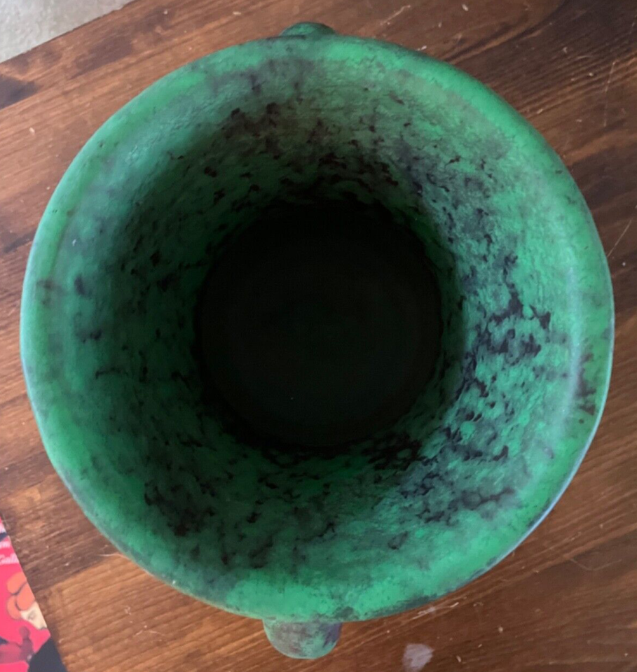 Weller Pottery Green Coppertone Twin Handled Vase | eBay
