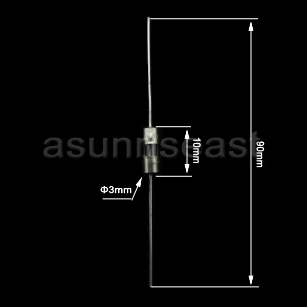 200PCS 2A 250V Quick Fast Blow Glass Tube Fuse 3x10mm Axial Leaded ...