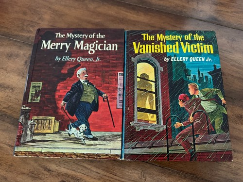ELLERY QUEEN, Jr. • "MERRY MAGICIAN" & "VANISHED VICTIM" • VINTAGE ...