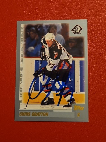 🏒2000 Topps #84 Chris Gratton Auto Signed Autograph Sabres Signed Auto ...