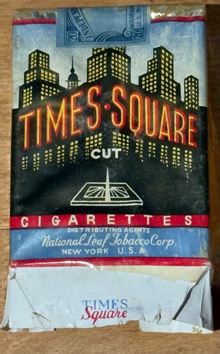 Vintage Empty Time Square Cigarette Pack | eBay