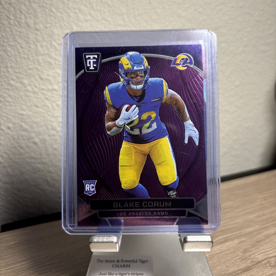 Blake Corum RC 2024 Panini Totally Certified Purple + Bonus Select Red ...