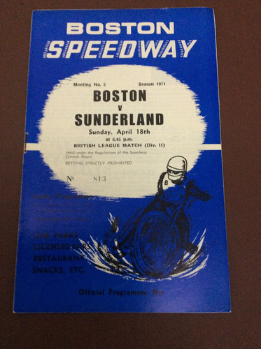 1971 BOSTON v SUNDERLAND 18th APRIL ( GOOD CONDITION ) | eBay